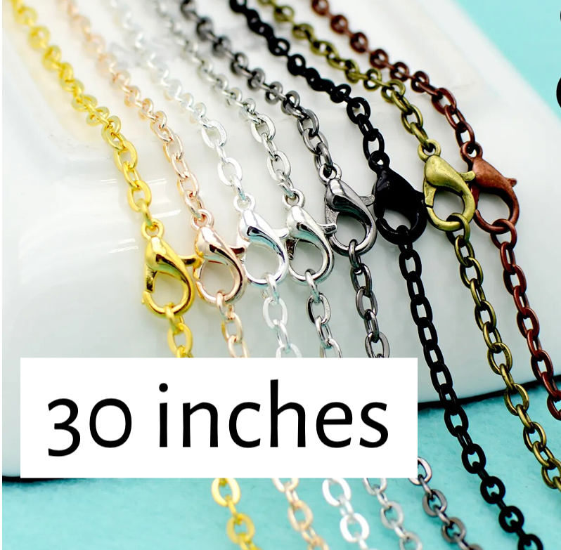 30 inch long necklace chain Rolo – Perfect Pendants Plus